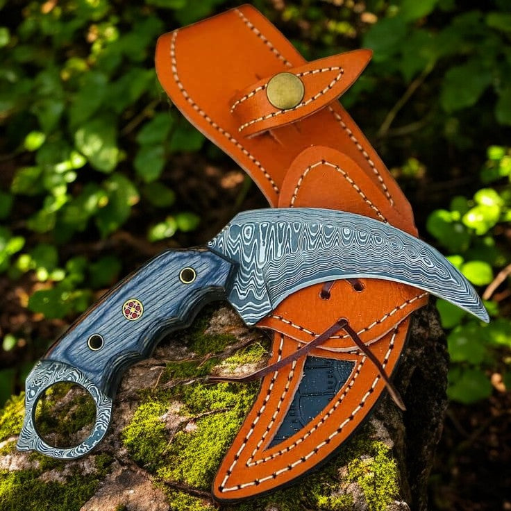 Custom Handmade Tiger Claw Knife: Tactical Damascus Steel Design – KBS ...