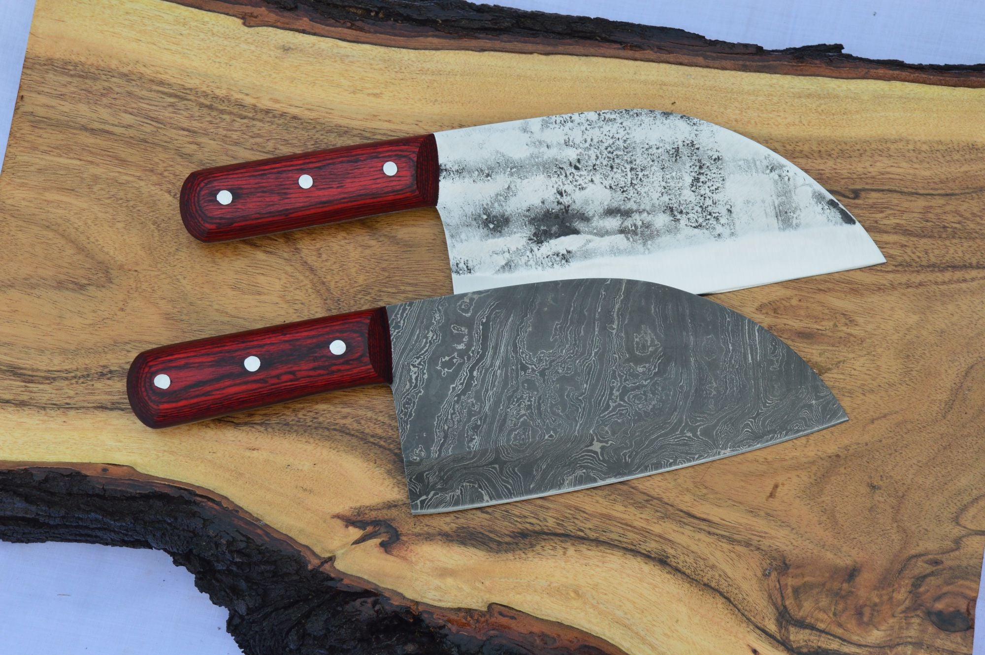 Full Tang Custom Handmade 1095 High Carbon Steel Chef / Chopper Knife ...
