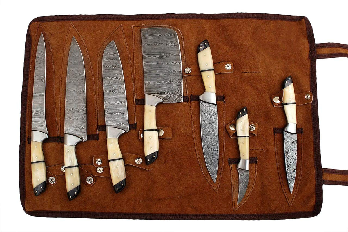 7 pcs of Professional Utility Chef Kitchen Knife Set – KBS Knives Store