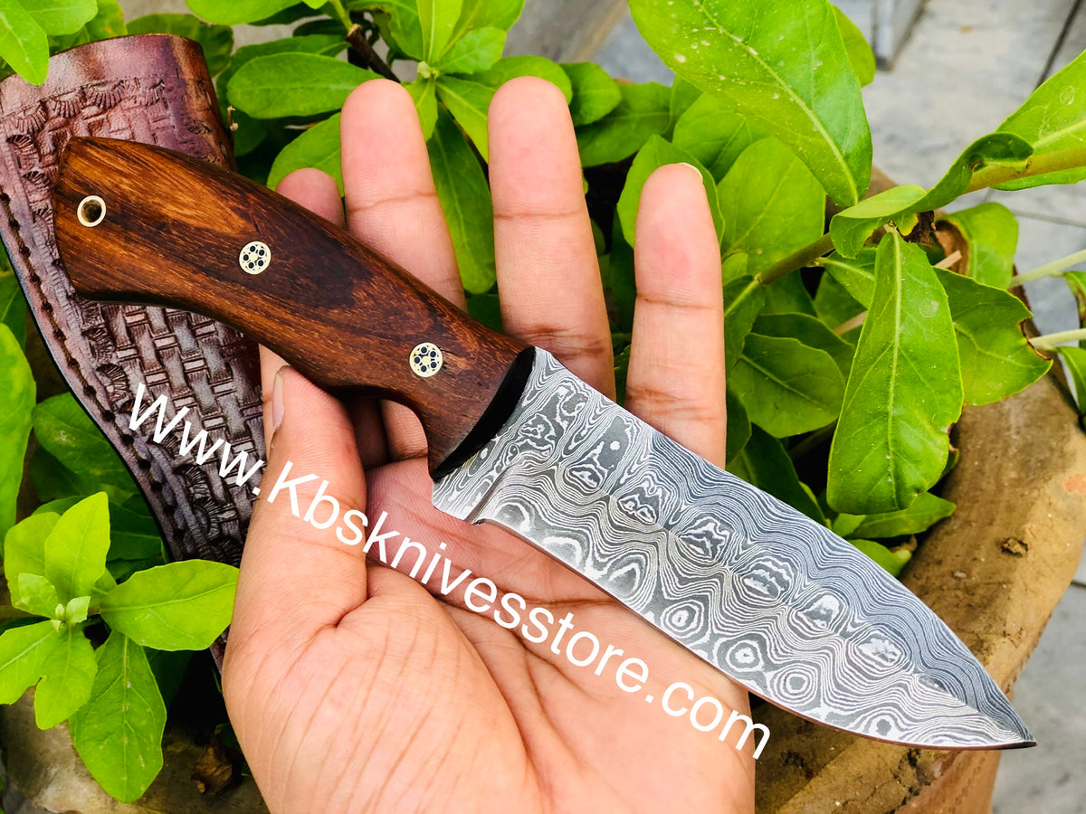 Damascus Wild Hunting Knife – KBS Knives Store