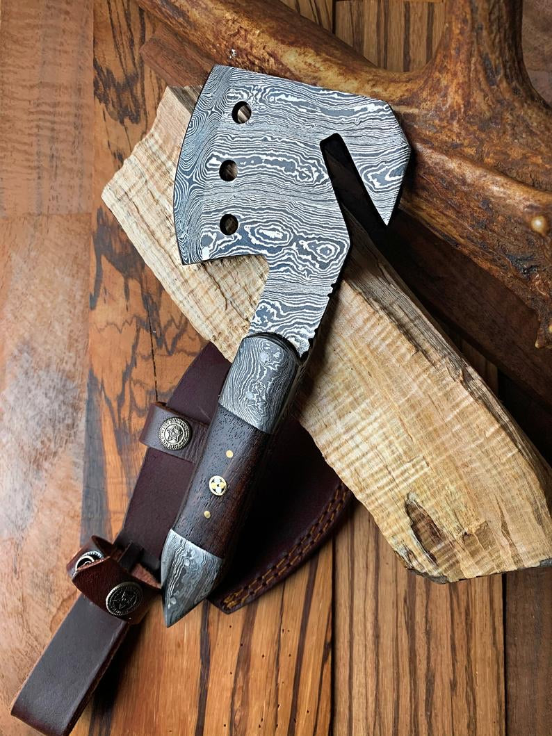 FULL TANG DAMASCUS EDC AXE – KBS Knives Store