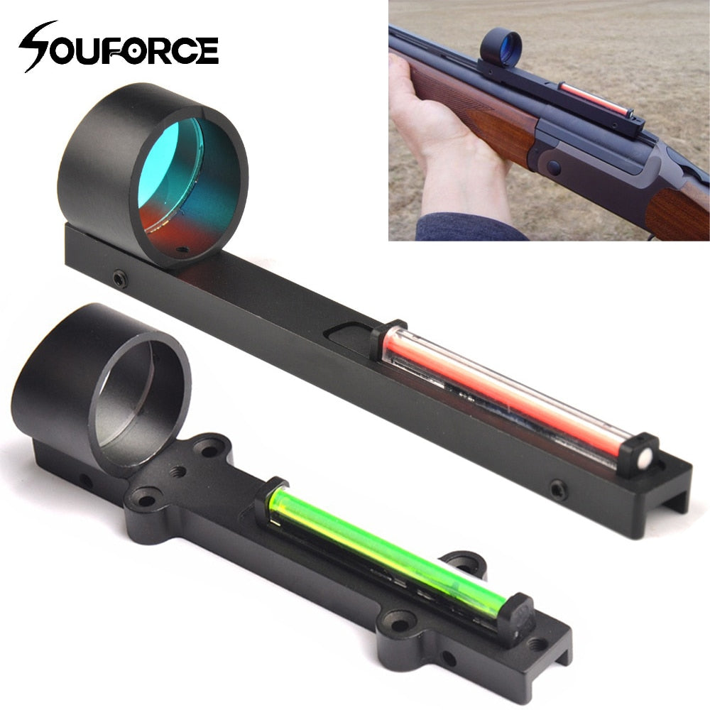 Tactical Red Green Fiber Red Green Dot Sight Scope Holographic Sight F ...